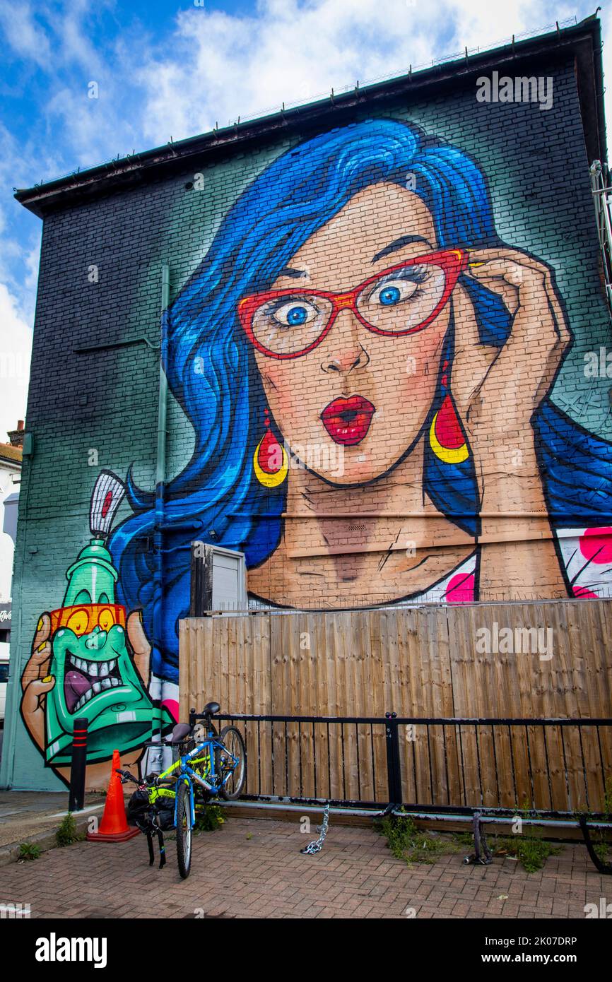 Graffiti art at the Southend City Jam Street Art Festival, Southend-on ...