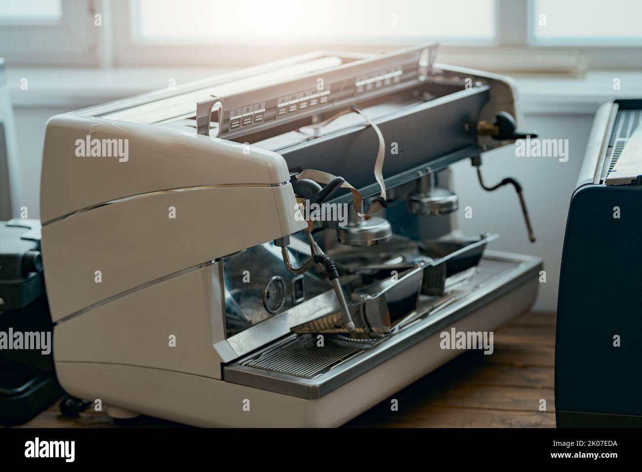 Repairing of coffee machine in workshop. View inside Stock Photo - Alamy