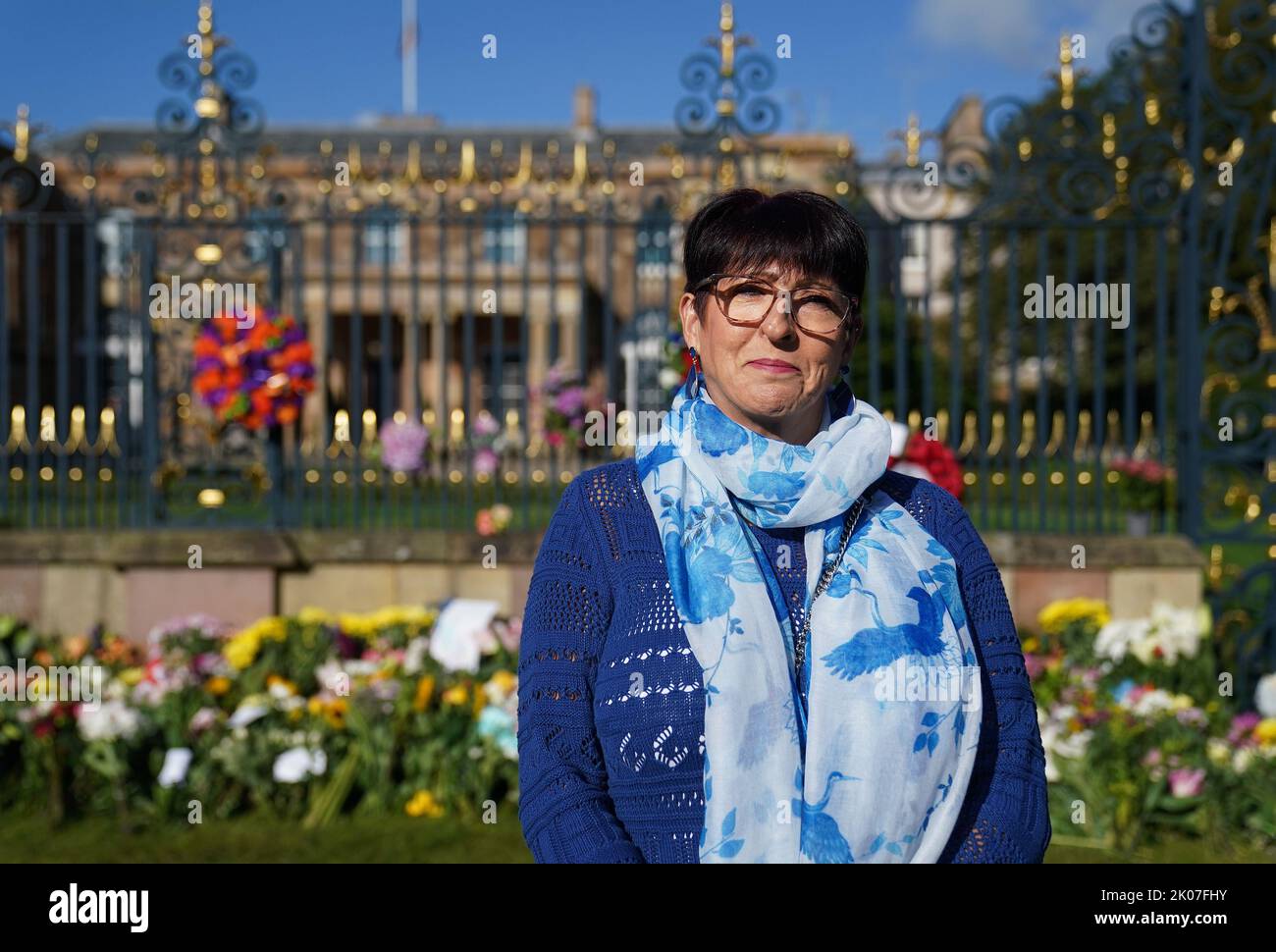 Jennifer Crossland, from Hillsborough, at the gates of Hillsborough ...