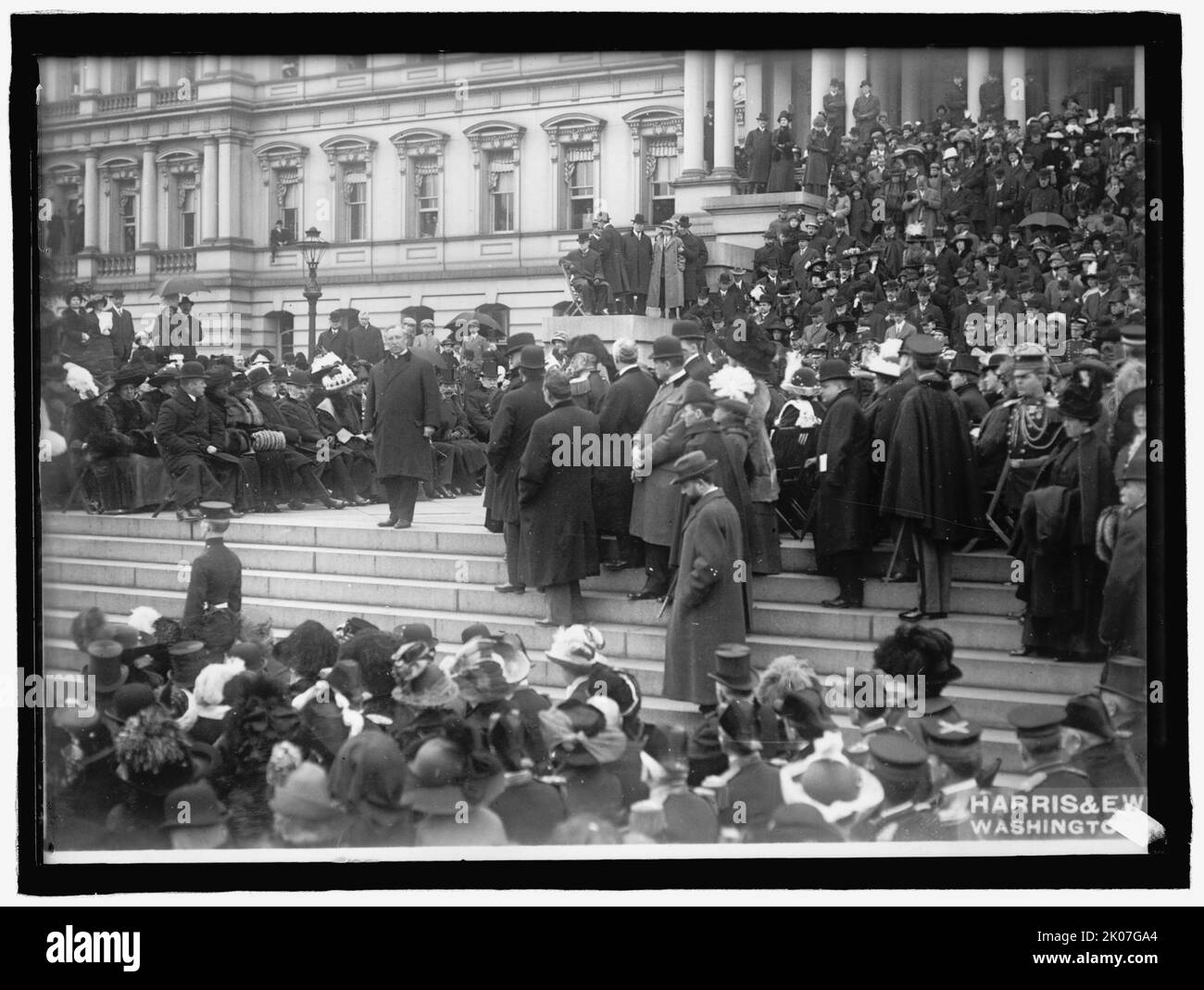 Crowd On Steps Of State, War & Navy Building, Washington, D.C., between ...
