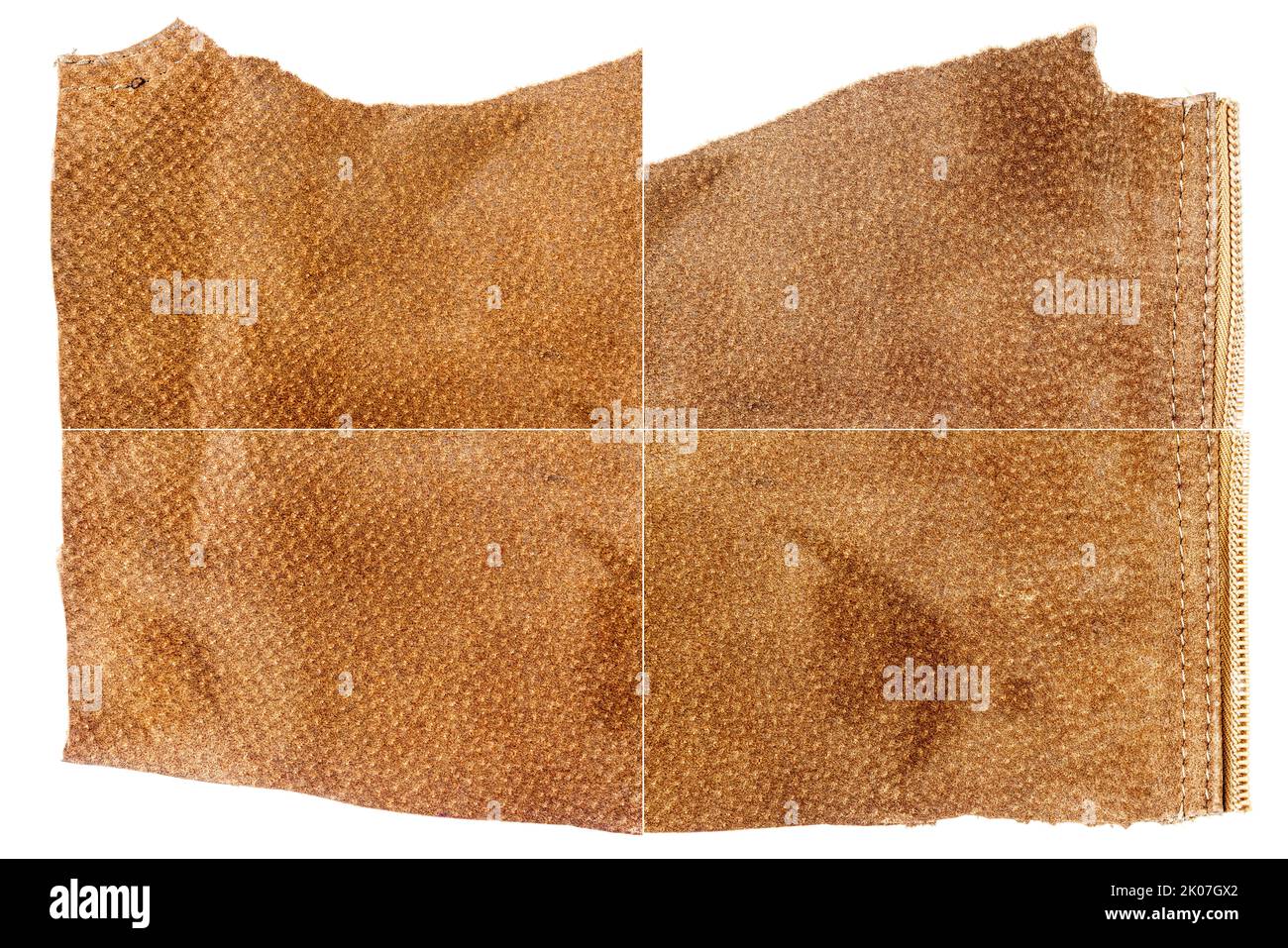 Collection of brown leather textures isolated on white background ...