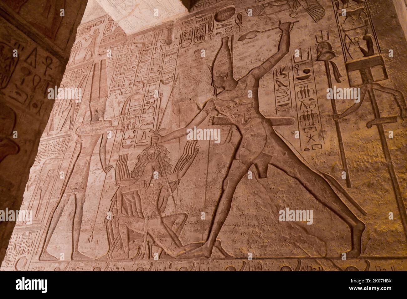 Rock image, Pharaoh Ramses II victorious in the Battle of Kadesh, Rock ...