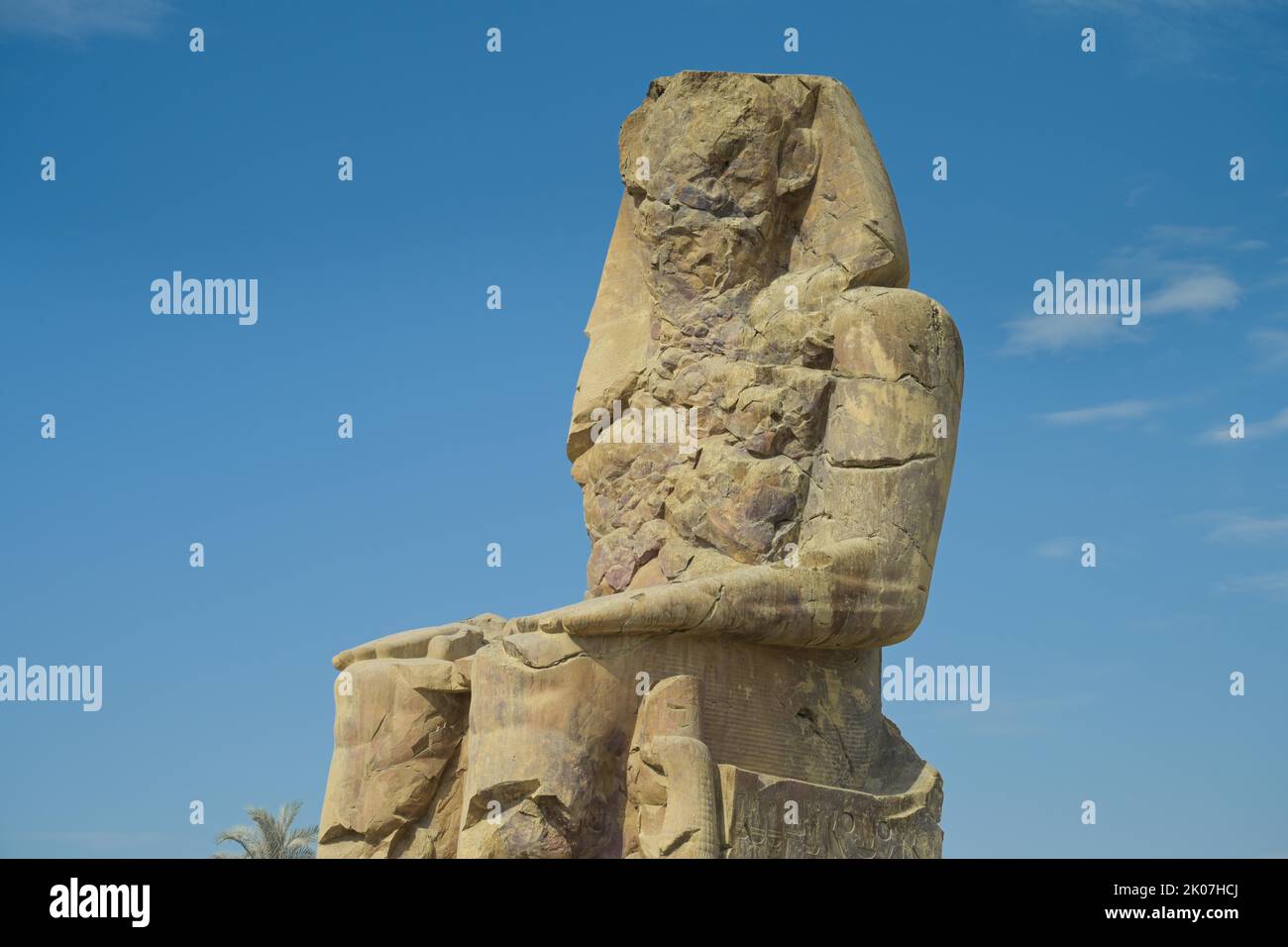 Southern Statue, Memnon Colossi, Thebes-West, Luxor, Egypt Stock Photo ... Southern Statue, Memnon Colossi, Thebes-West, Luxor, Egypt Stock Photo ...