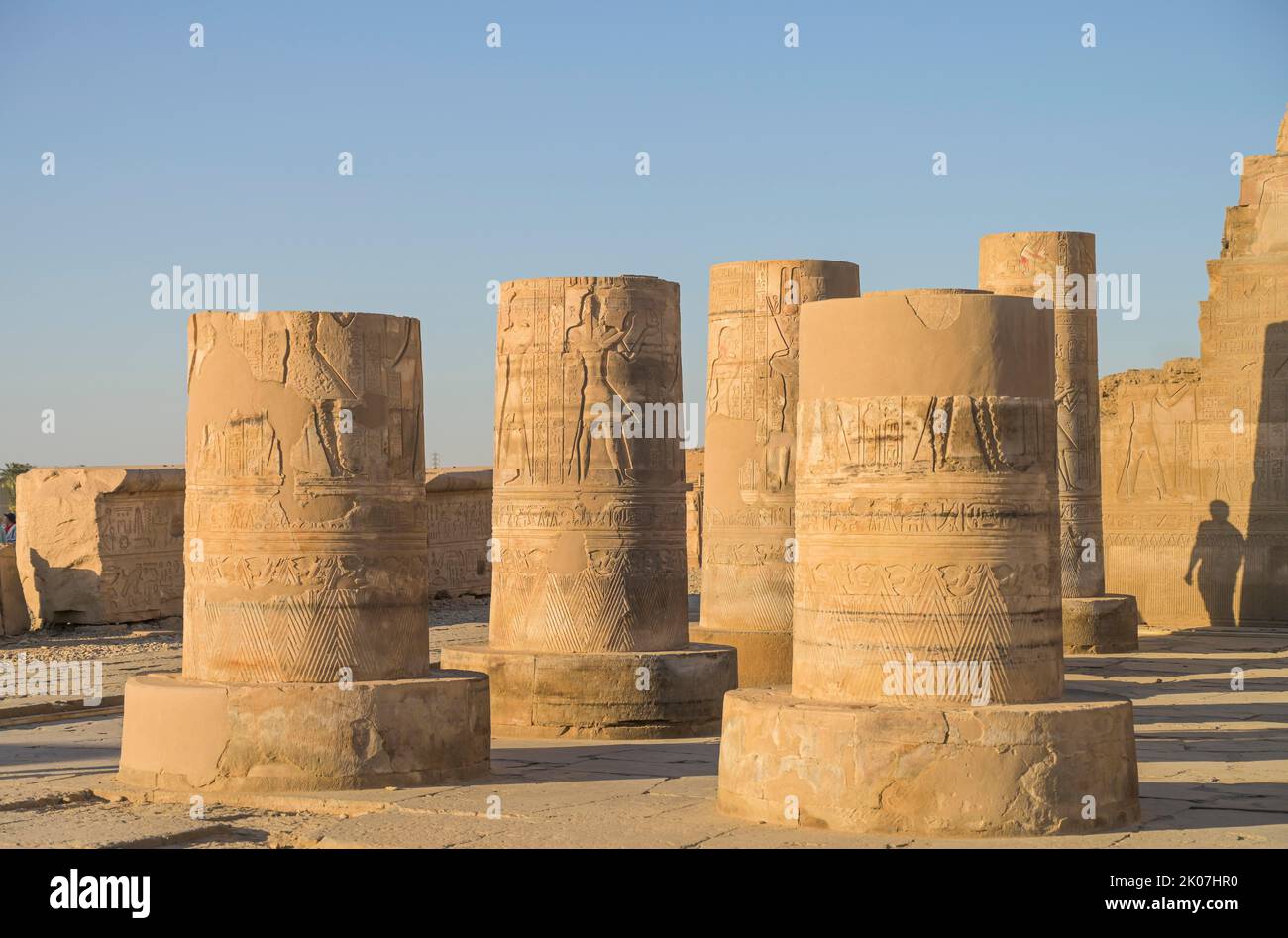 Columns, Kom Ombo temple complex, Egypt Stock Photo - Alamy