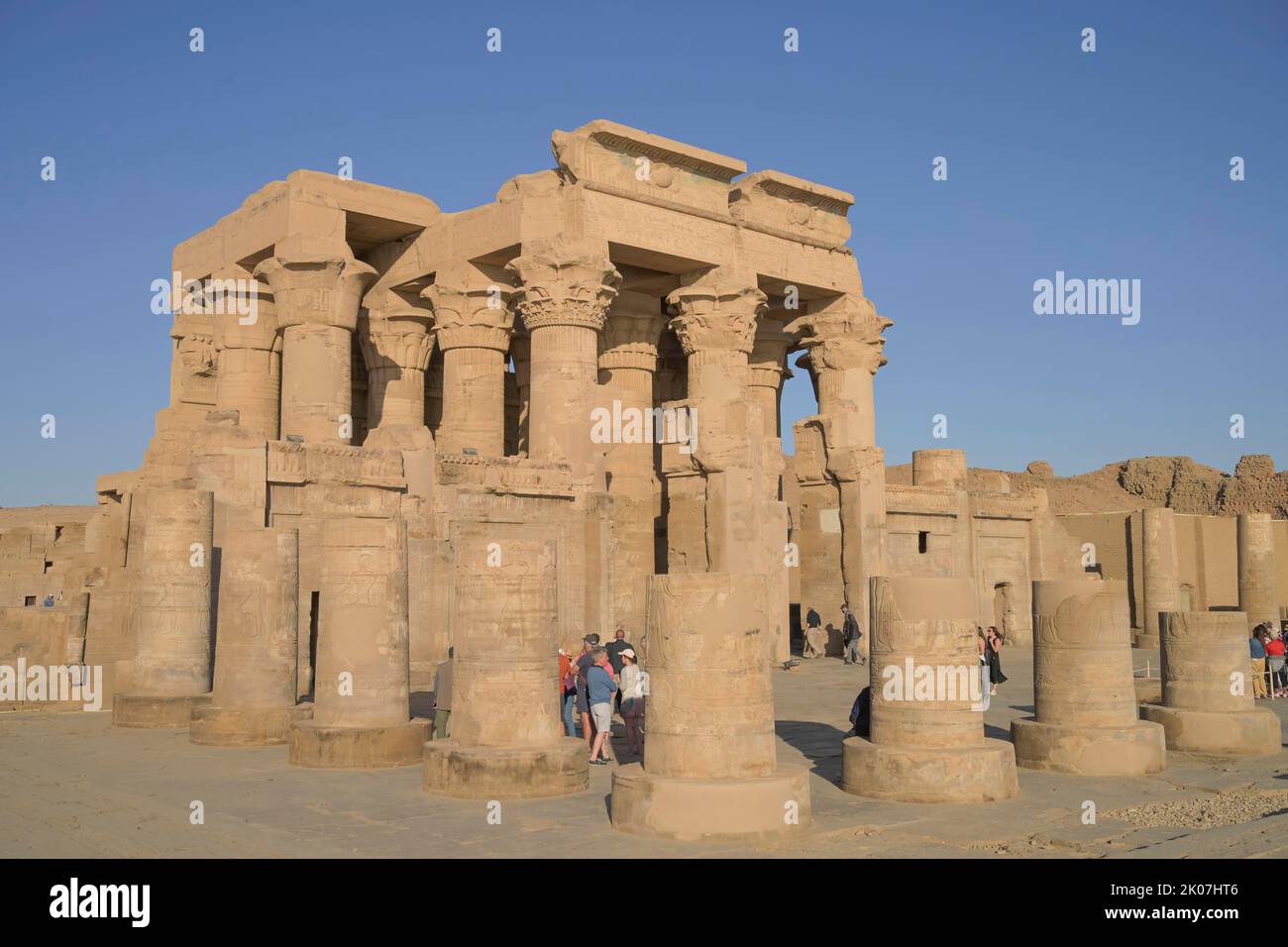 Southwest side, columns, main entrance, main temple, Kom Ombo temple ...