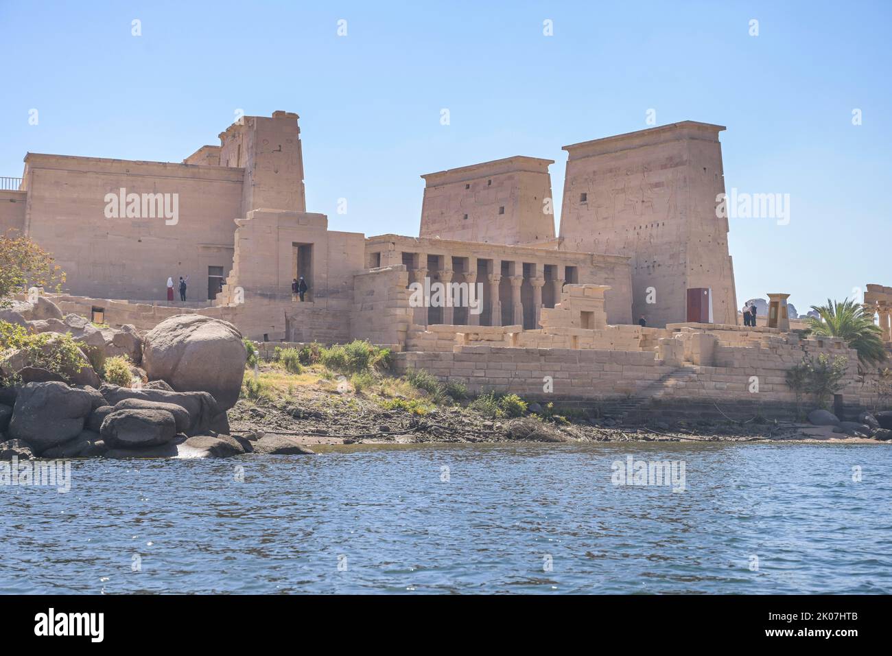 Philae temple complex, reservoir, Aswan, Egypt Stock Photo - Alamy