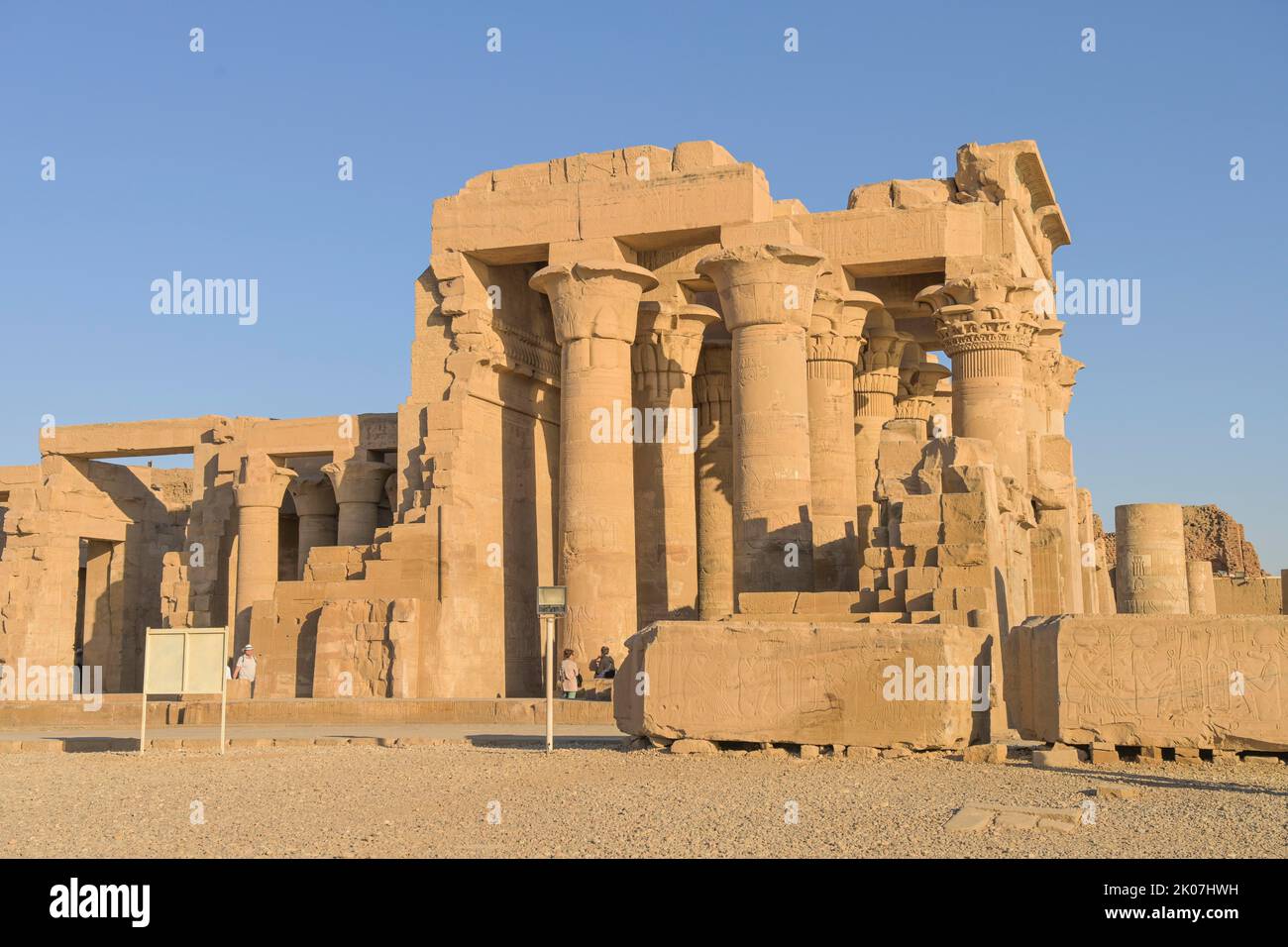 Southwest side, columns, main entrance, main temple, Kom Ombo temple ...
