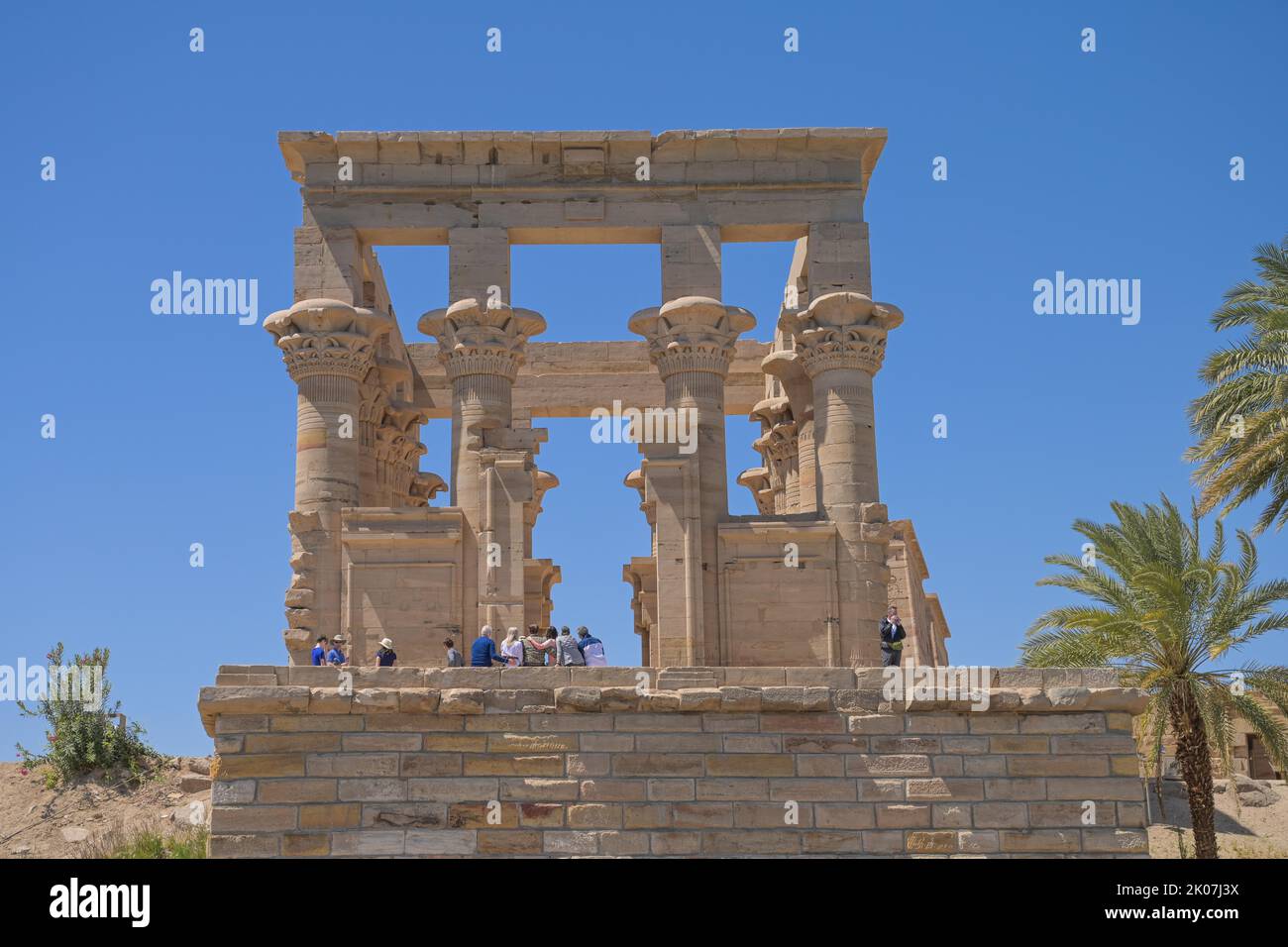 Trajan's kiosk of Augustus, Philae temple complex, Aswan, Egypt Stock ...
