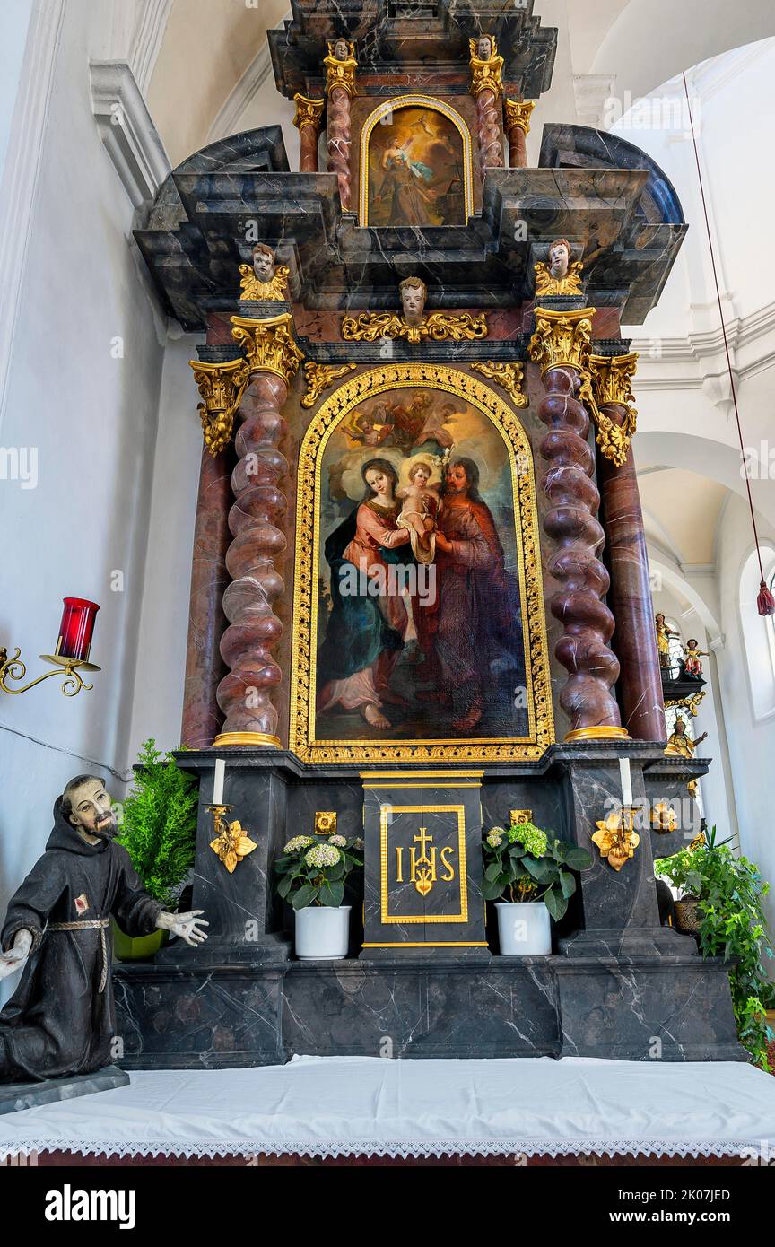 Side altar, pilgrimage church Frauenkapelle in Fischen, Allgaeu ...