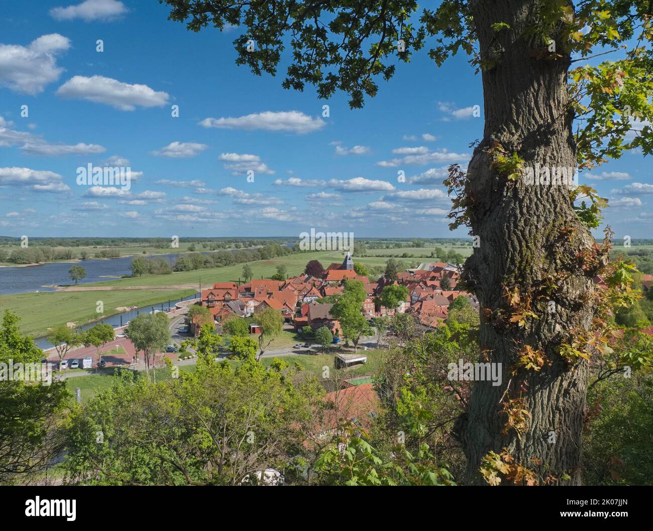 View of Hitzacker on the Elbe in the Elbe River Landscape UNESCO ...