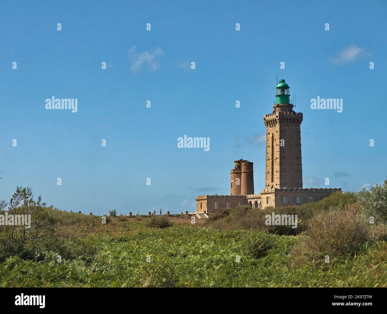 On the left, the old lighthouse, Phare Vauban, from the 17th century ...