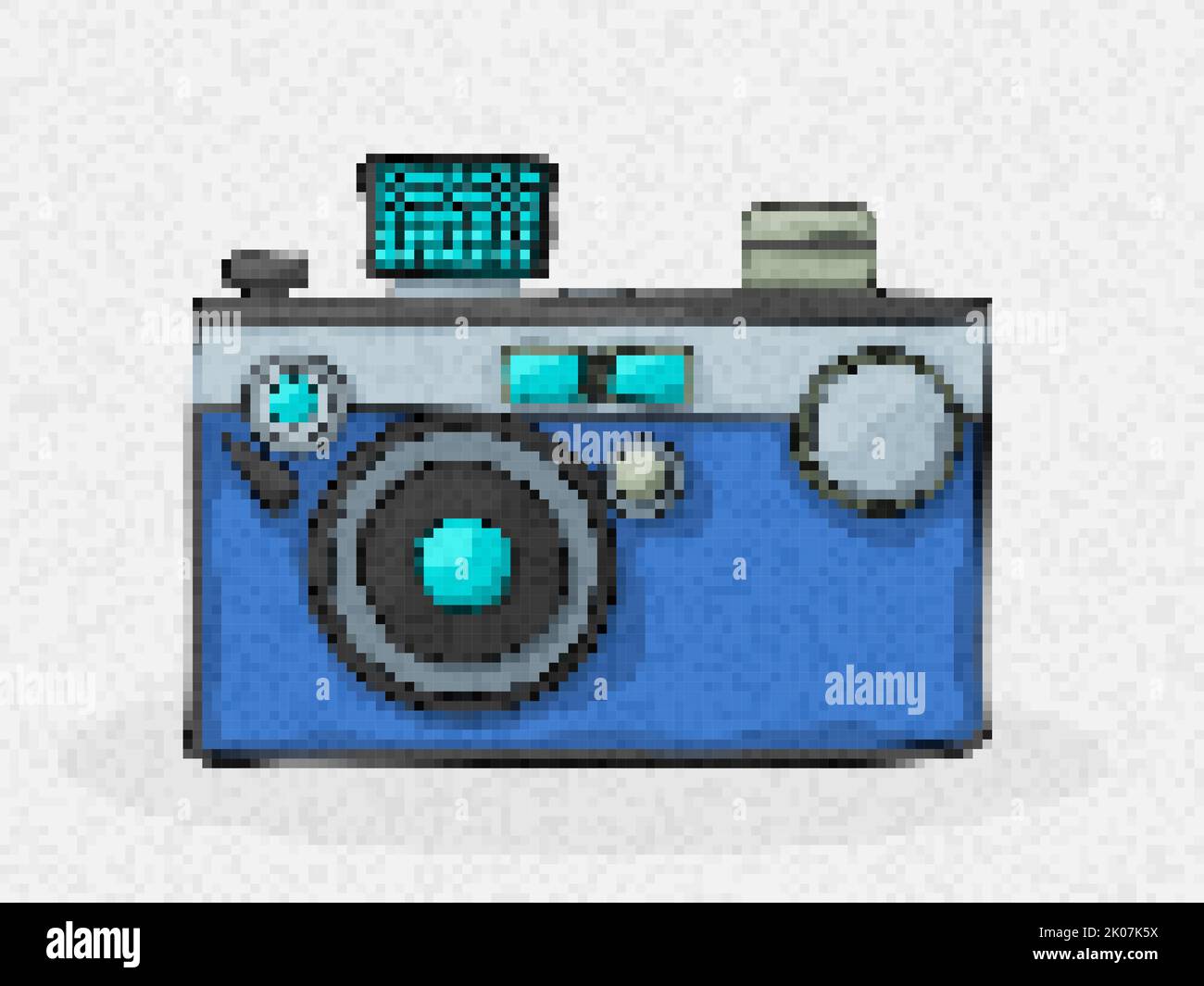 Pixel art digital camera vector icon Stock Photo - Alamy