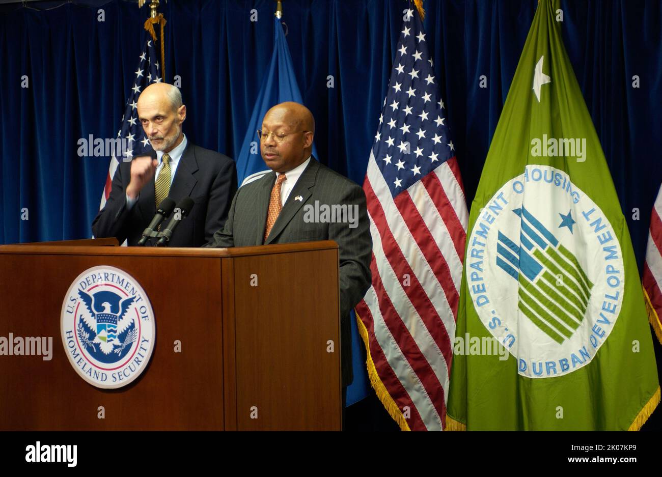 Joint HUD-Homeland Security press conference led by HUD Secretary ...