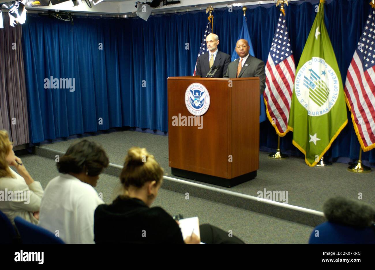 Joint HUD-Homeland Security press conference led by HUD Secretary ...
