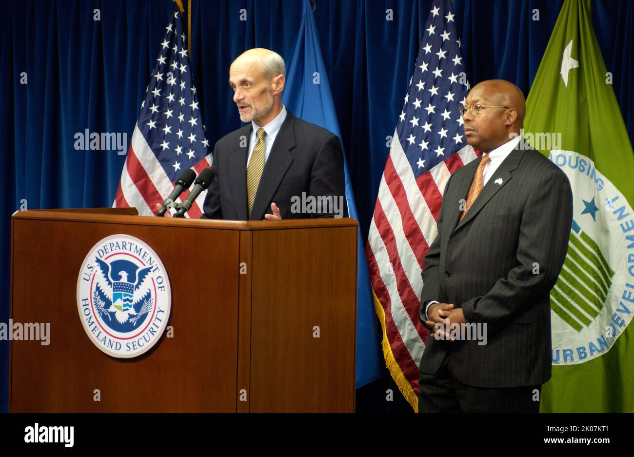 Joint HUD-Homeland Security press conference led by HUD Secretary ...