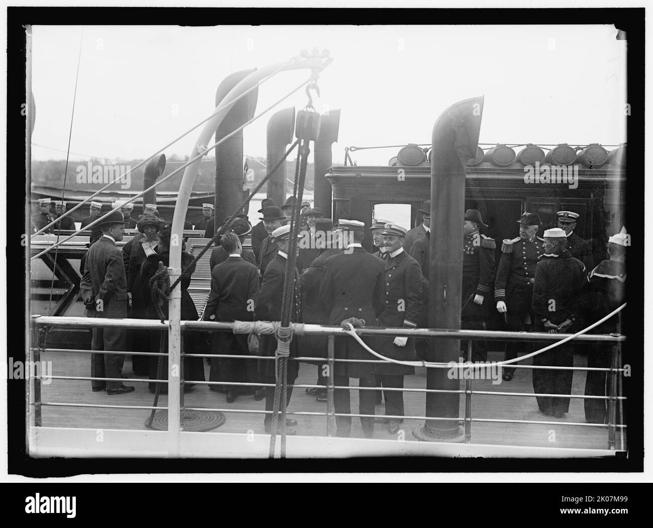 Target Practice, between 1913 and 1917. USA. Naval officers and ...