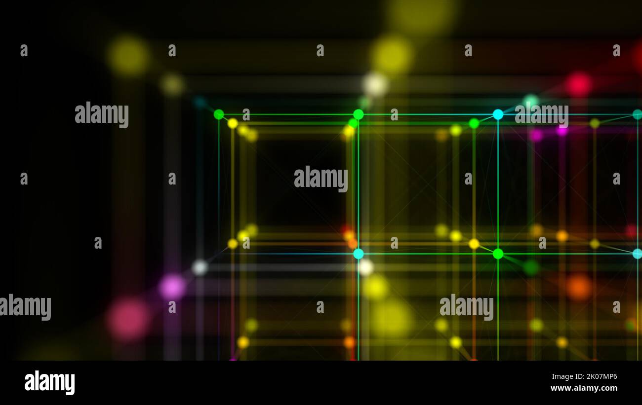 Abstract Connection Dots Technology Background Network Concept 3d