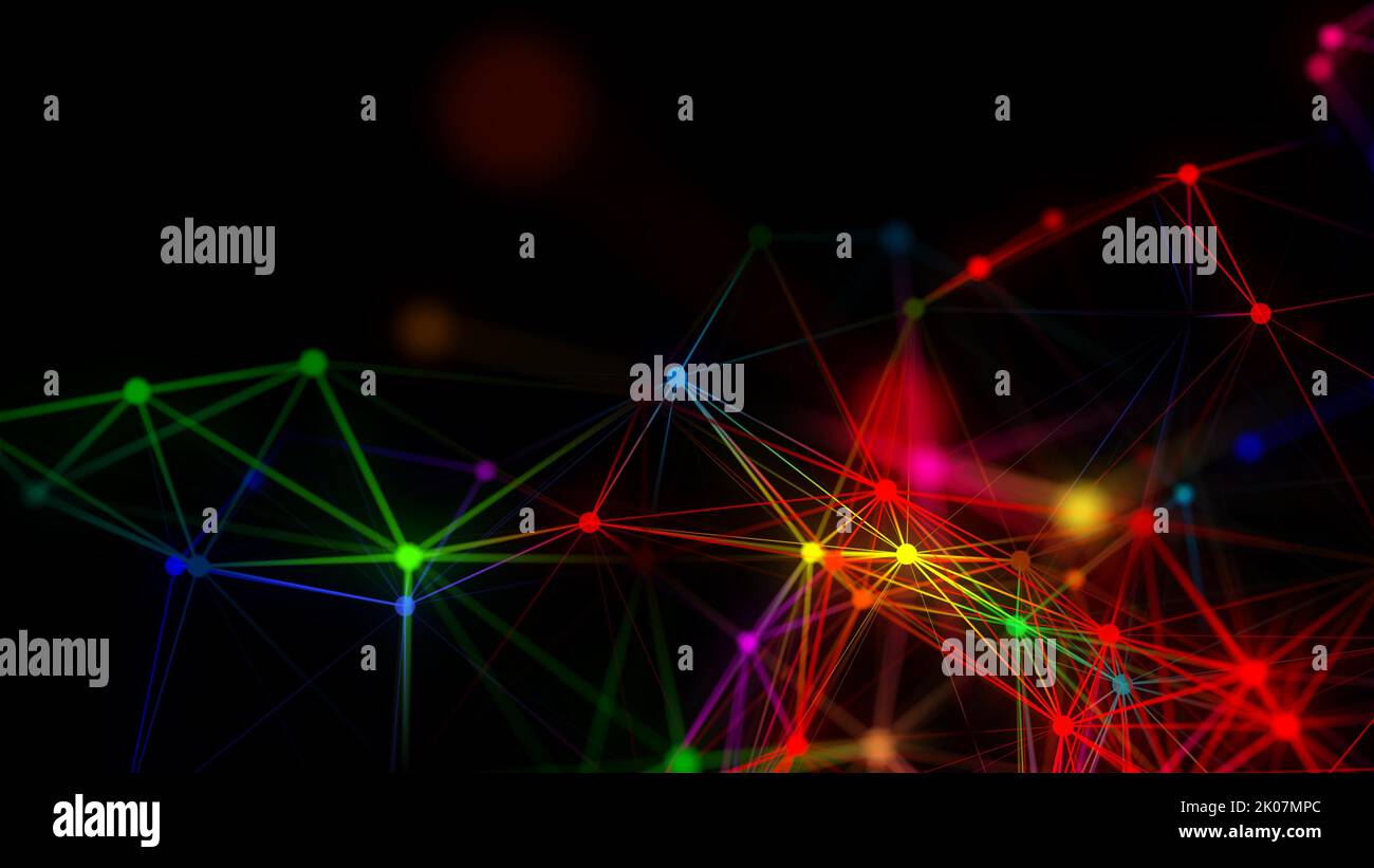 Abstract Connection Dots Technology Background Network Concept 3d