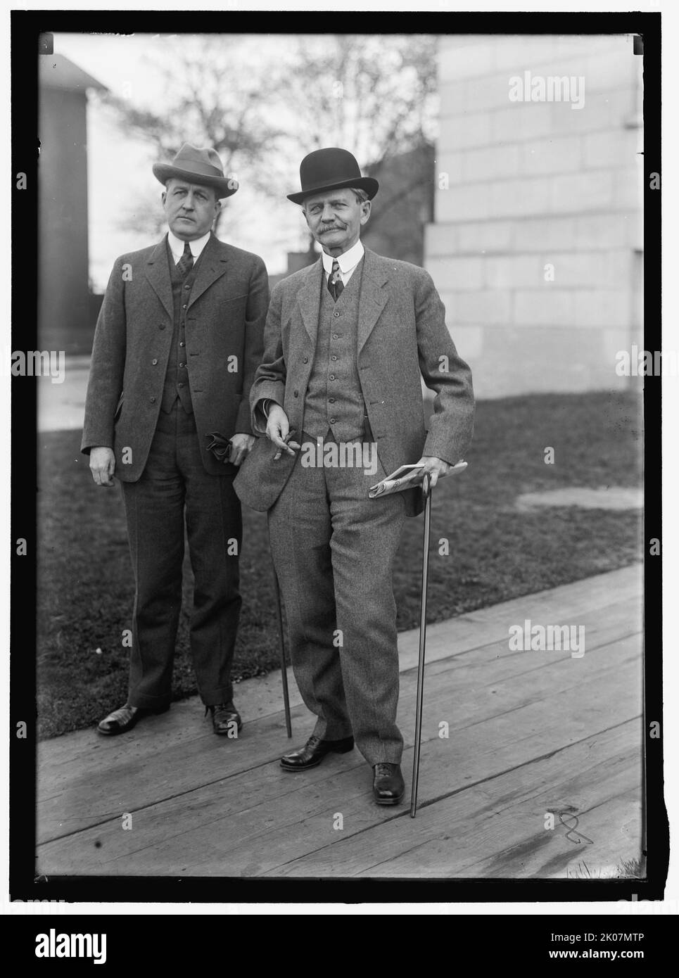 Thomas Riley Marshall Right With Unidentified Man Between 1913 And 1917 American Politician 4041