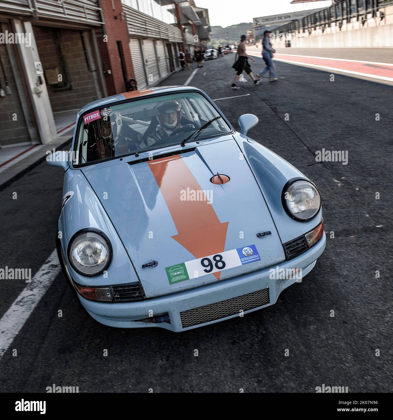 Historic Race Car Sports Car Classic Car Porsche 911 RS in Pit Lane of ...