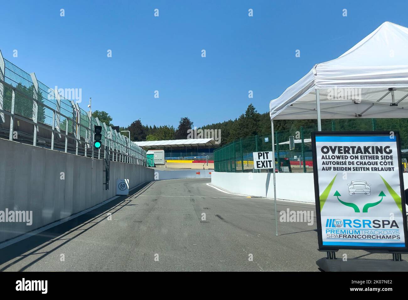 View from racer's perspective on beginning of Pit Lane Exit of FIA ...