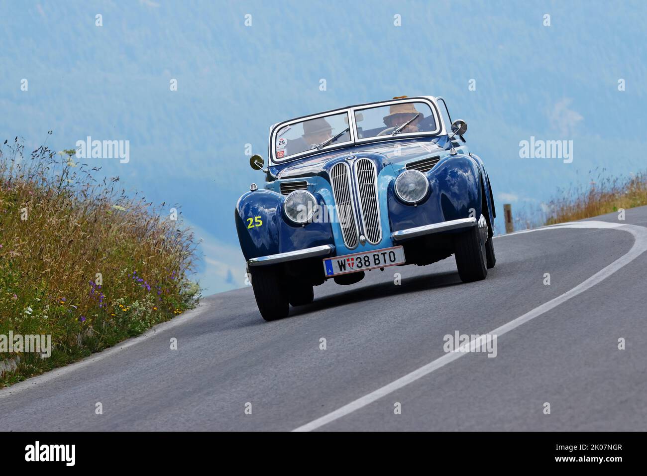 Vintage car rally Ennstal Classic 2022, BMW 327, year of construction ...