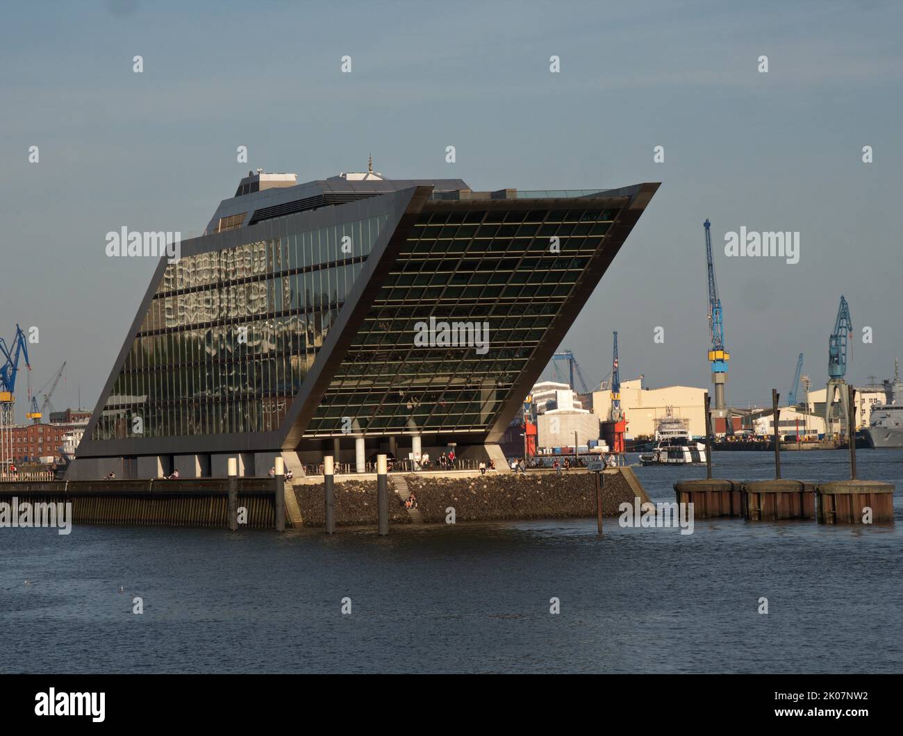 The Dockland is an office building on the Elbe whose architecture is ...