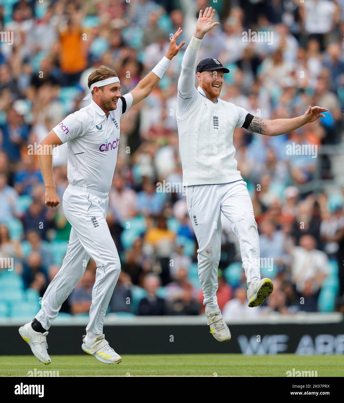 England's Stuart Broad celebrates after dismissing South Africa's Khaya ...