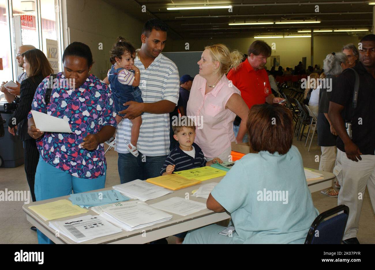 Hurricane Charley, Port St. Lucie, Florida. Disaster assistance center ...