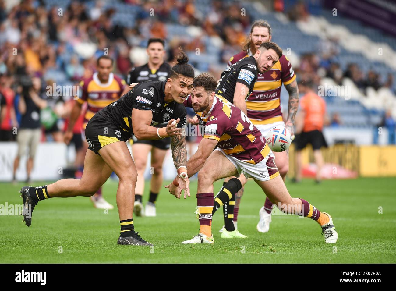 Huddersfield, England -10th September 2022 -Tim Lafai (4) of Salford ...