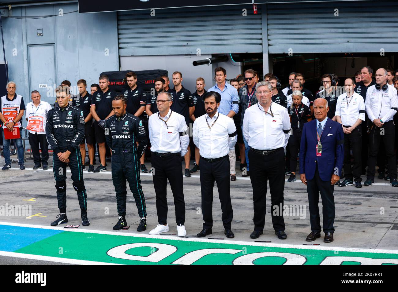 HAMILTON Lewis (gbr), Mercedes AMG F1 Team W13, portrait, RUSSELL ...