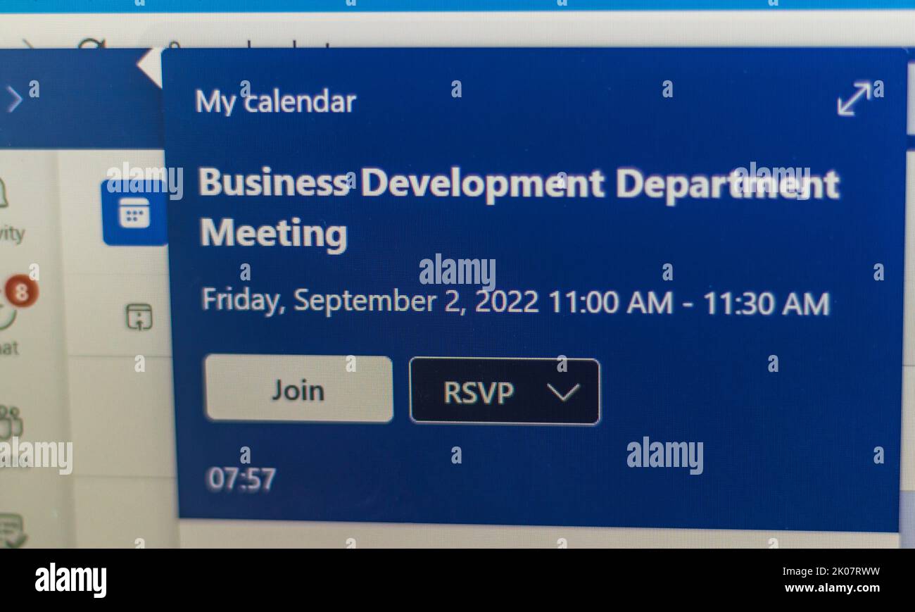 Software message on the computer screen Stock Photo - Alamy