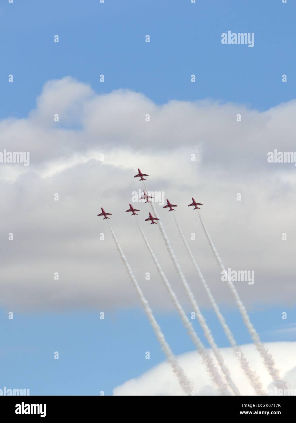 RAF Red Arrows air show display Stock Photo - Alamy