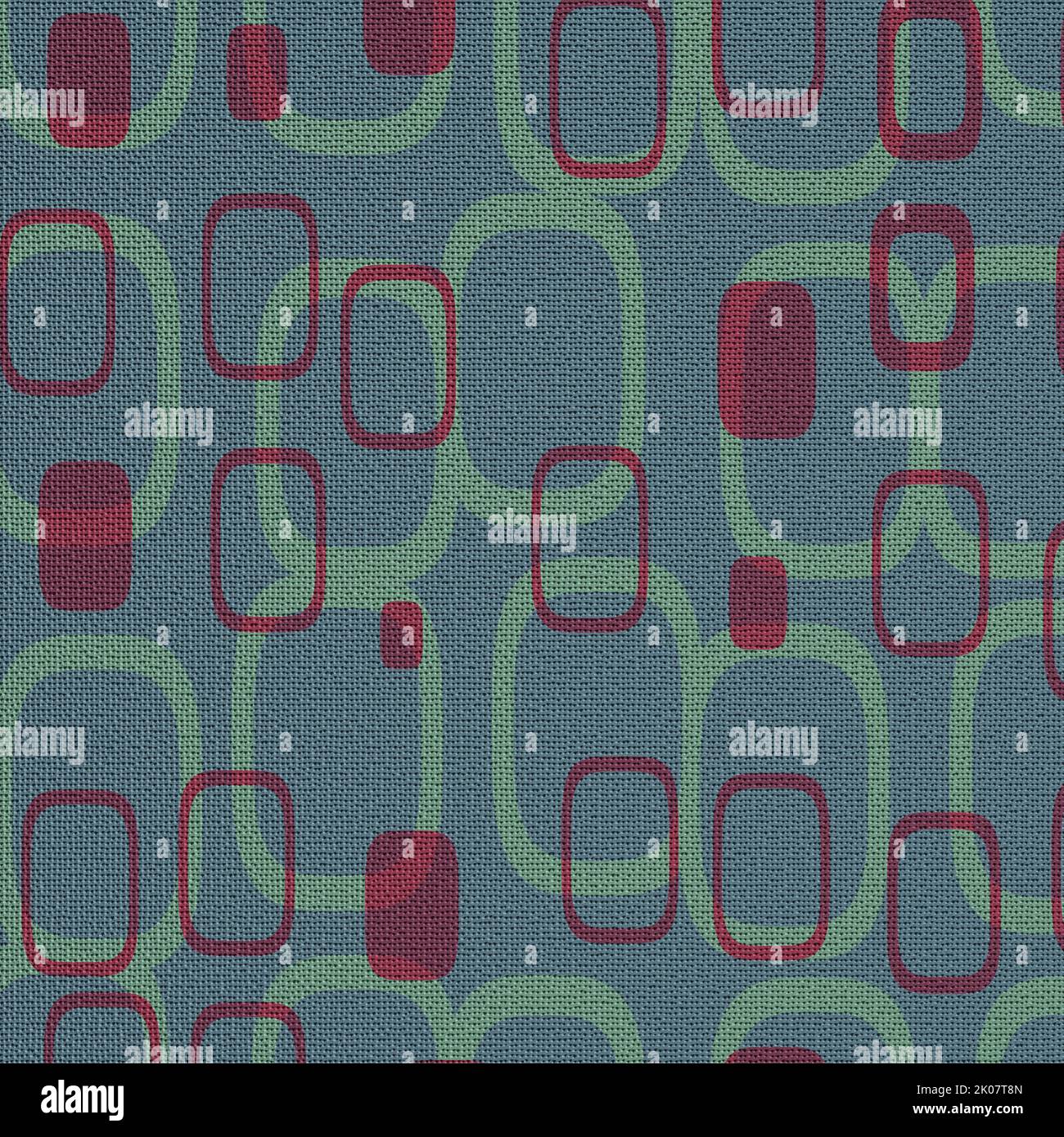 Seamless pattern made of rounded rectangular shapes, with cloth texture ...