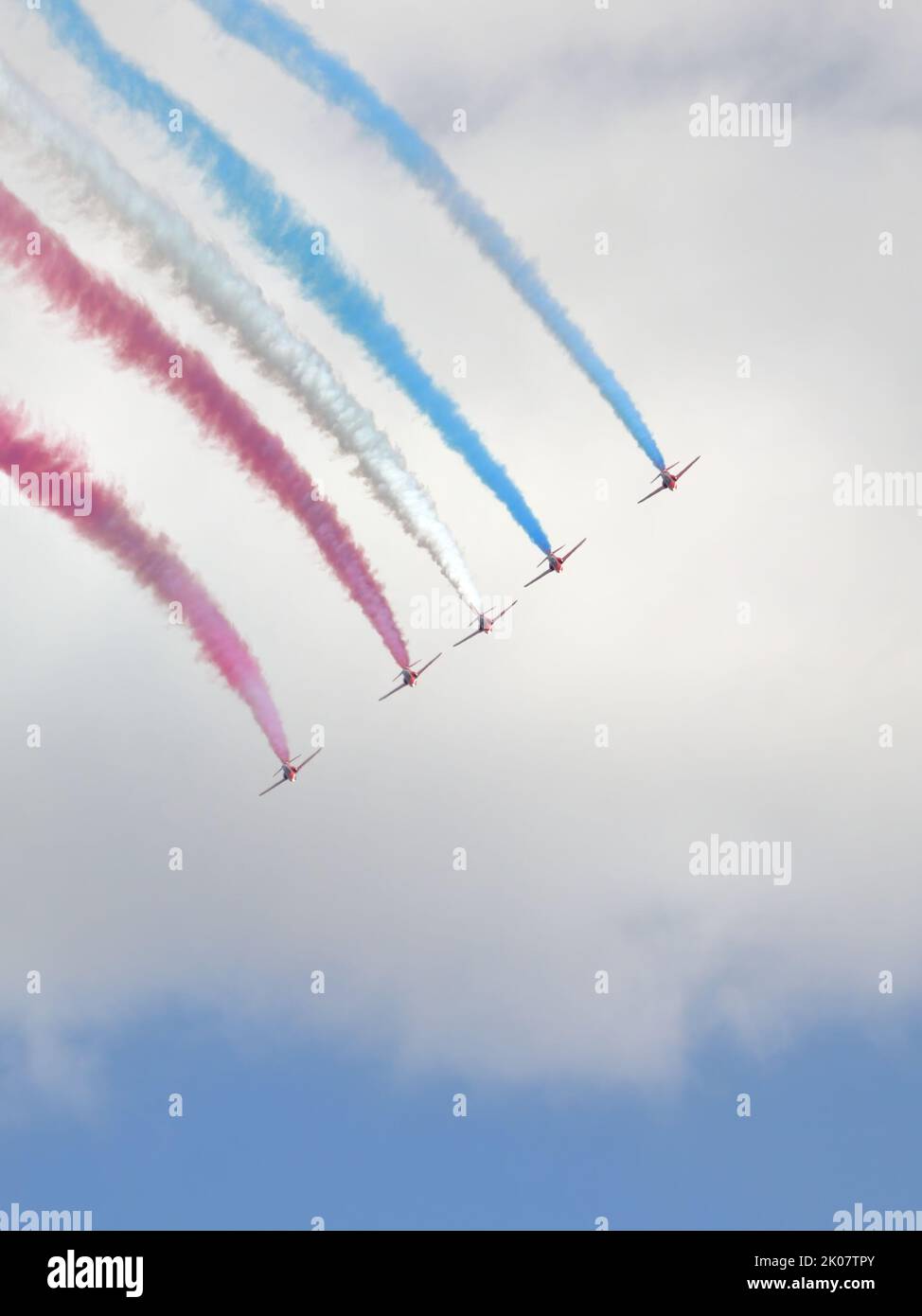 RAF Red Arrows air show display Stock Photo - Alamy