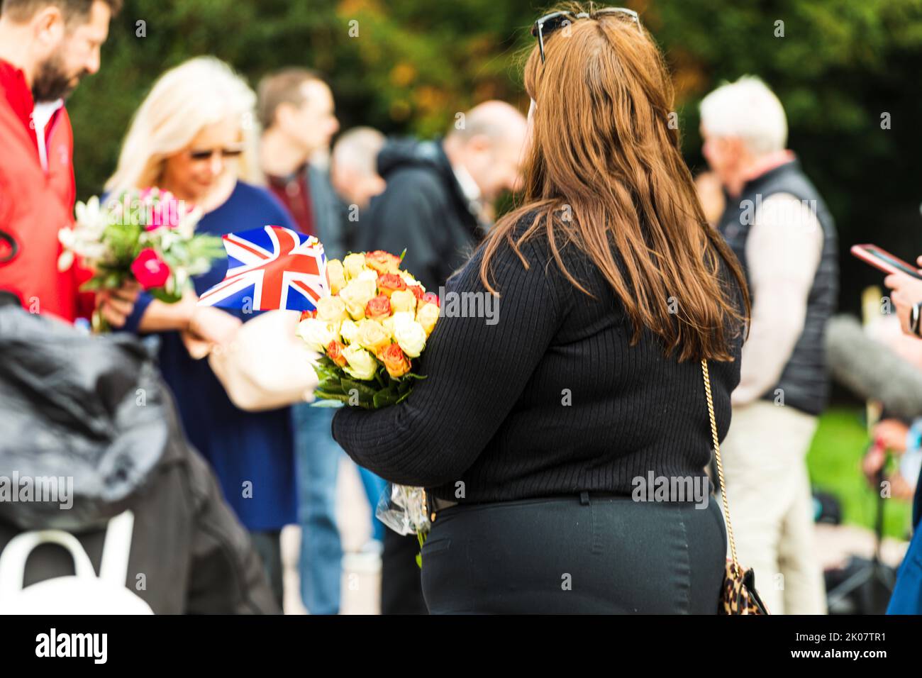 On the first day of mourning for Queen Elizabeth II, Windsor, Berkshire ...