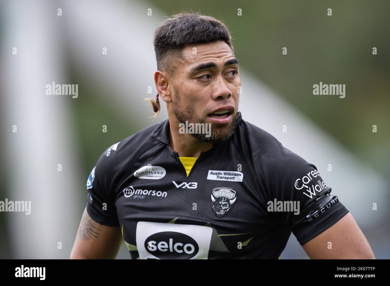 Ken Sio #2 of Salford Red Devils during the Betfred Super League match ... Ken Sio #2 of Salford Red Devils during the Betfred Super League match ...
