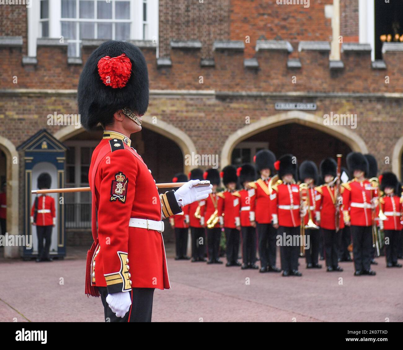 The Kings Guard at St James Palace as Charles III proclaimed King . Day ...
