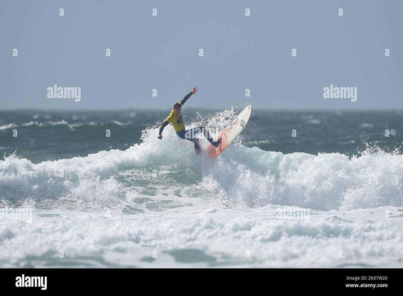 Surfers British National Surfing Championships. Watergate Bay. Newquay ...