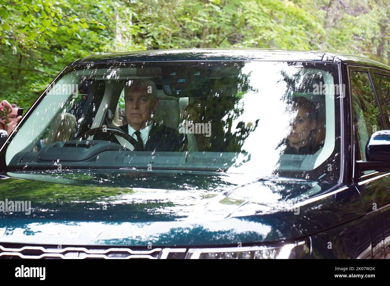 The Duke of York and Princess Beatrice leave Balmoral in Scotland for a ...