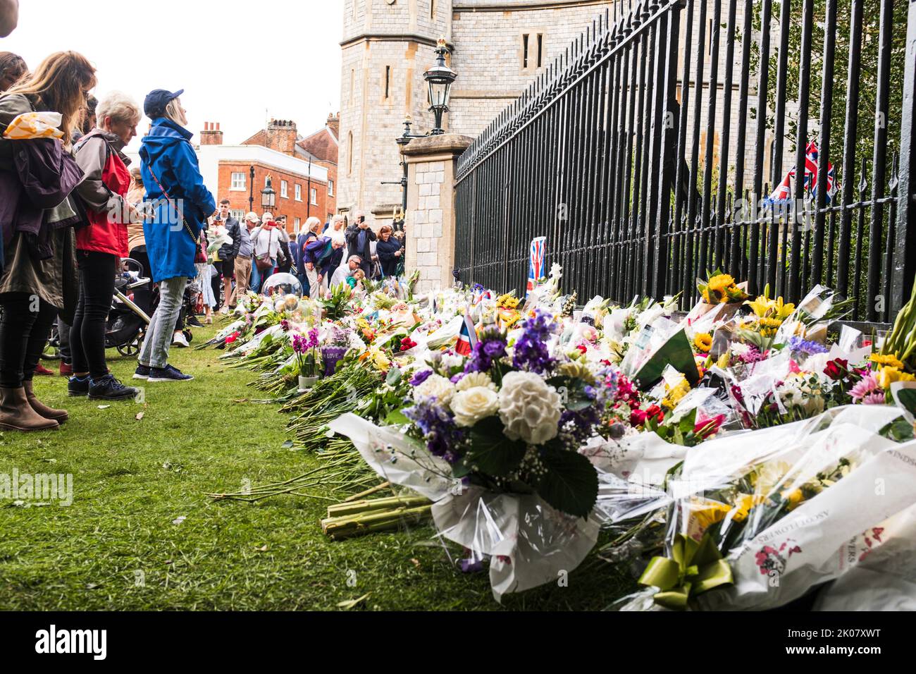 On the first day of mourning for Queen Elizabeth II, Windsor, Berkshire ...