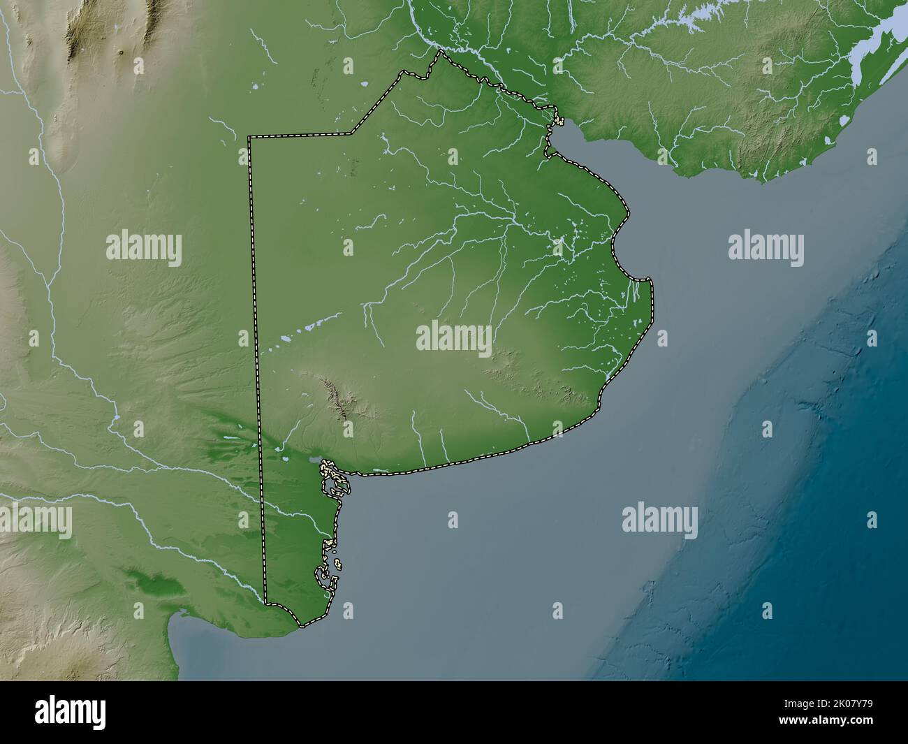 Buenos Aires, province of Argentina. Elevation map colored in wiki ...