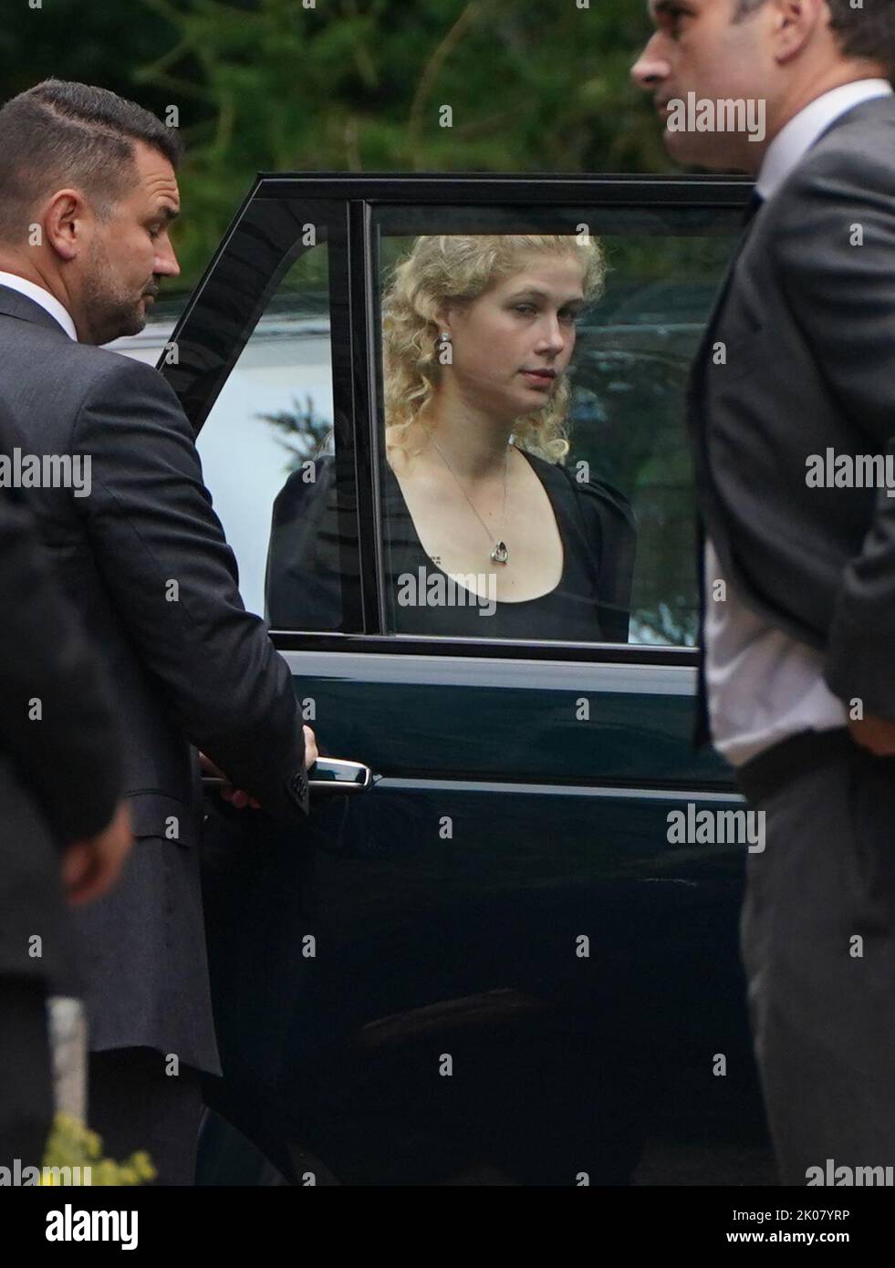 Lady Louise Windsor attends a service at Crathie Kirk, Balmoral in ...