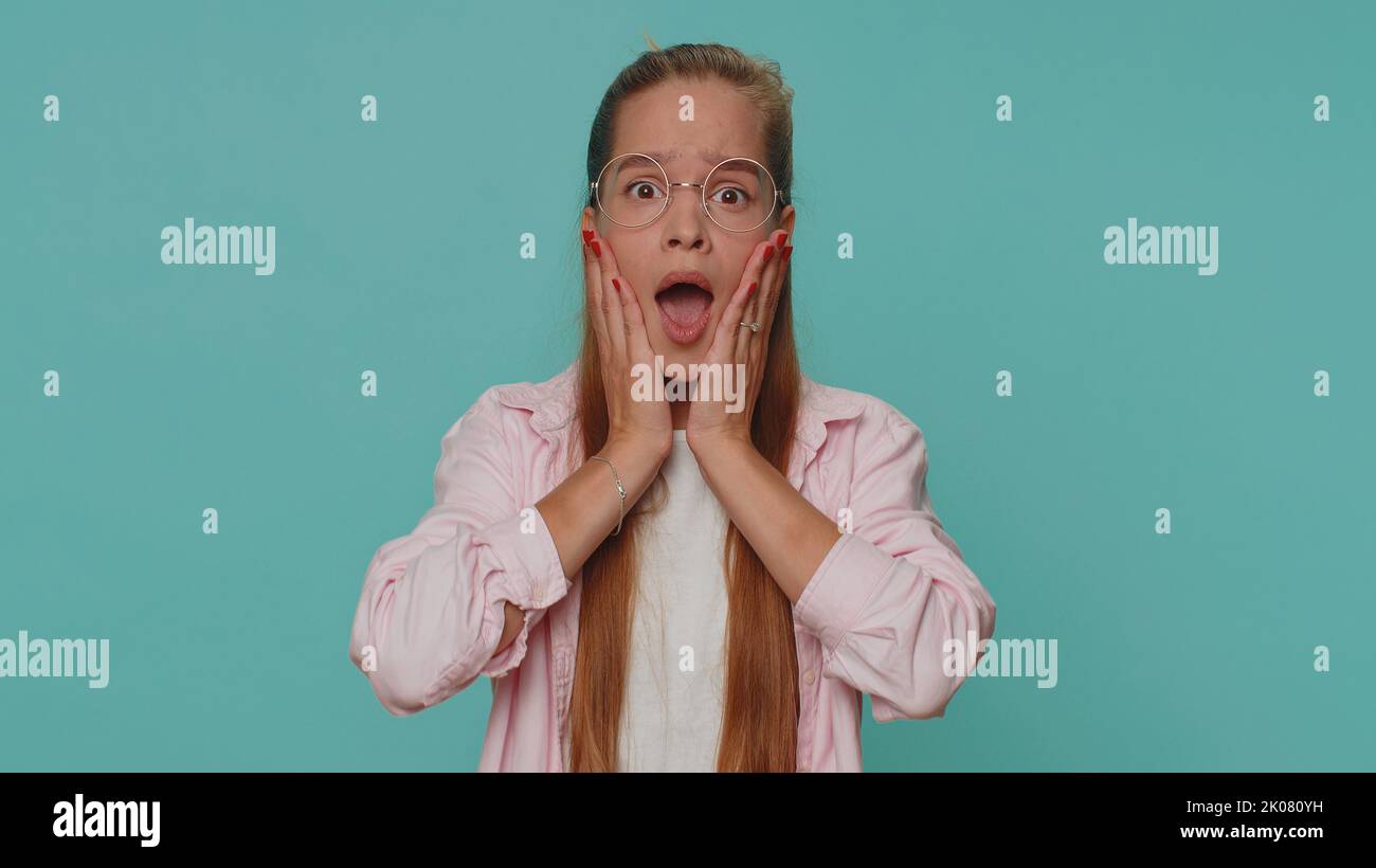 Stressed depressed girl terrified about danger problems, suffering ...