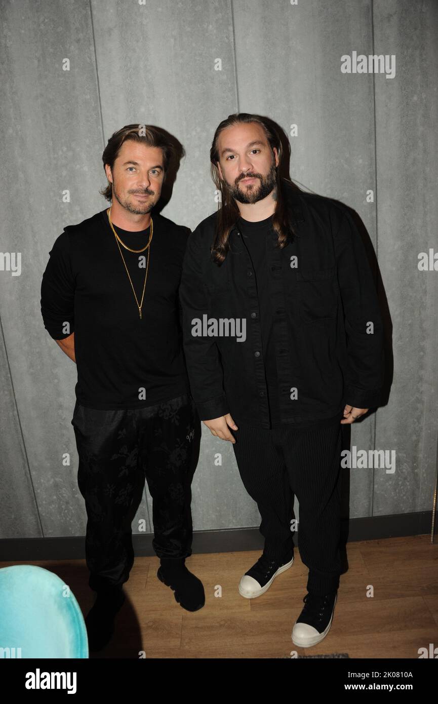 Swedish House Mafia at their IKEA furniture and record player launch in Los Angeles (Steve ...