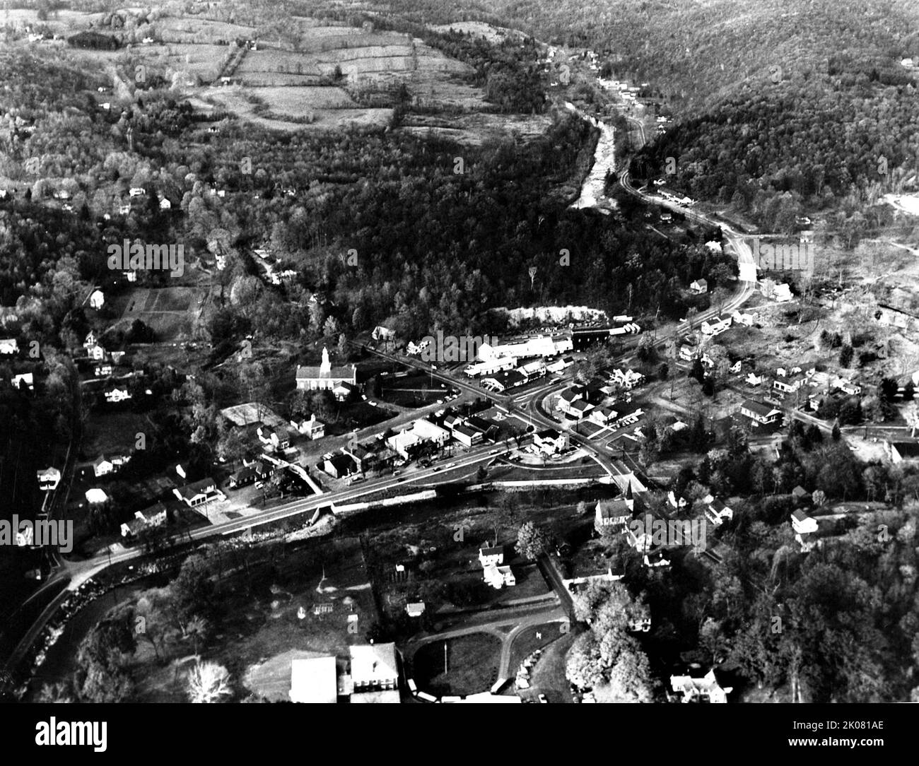 Small town housing Black and White Stock Photos & Images - Alamy