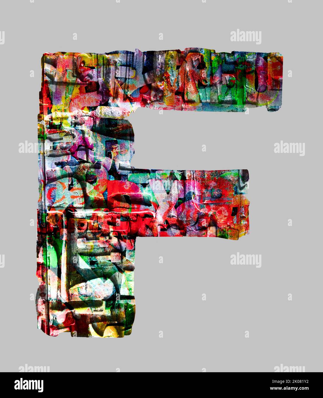 Graffiti metal painted big letter A Stock Photo - Alamy