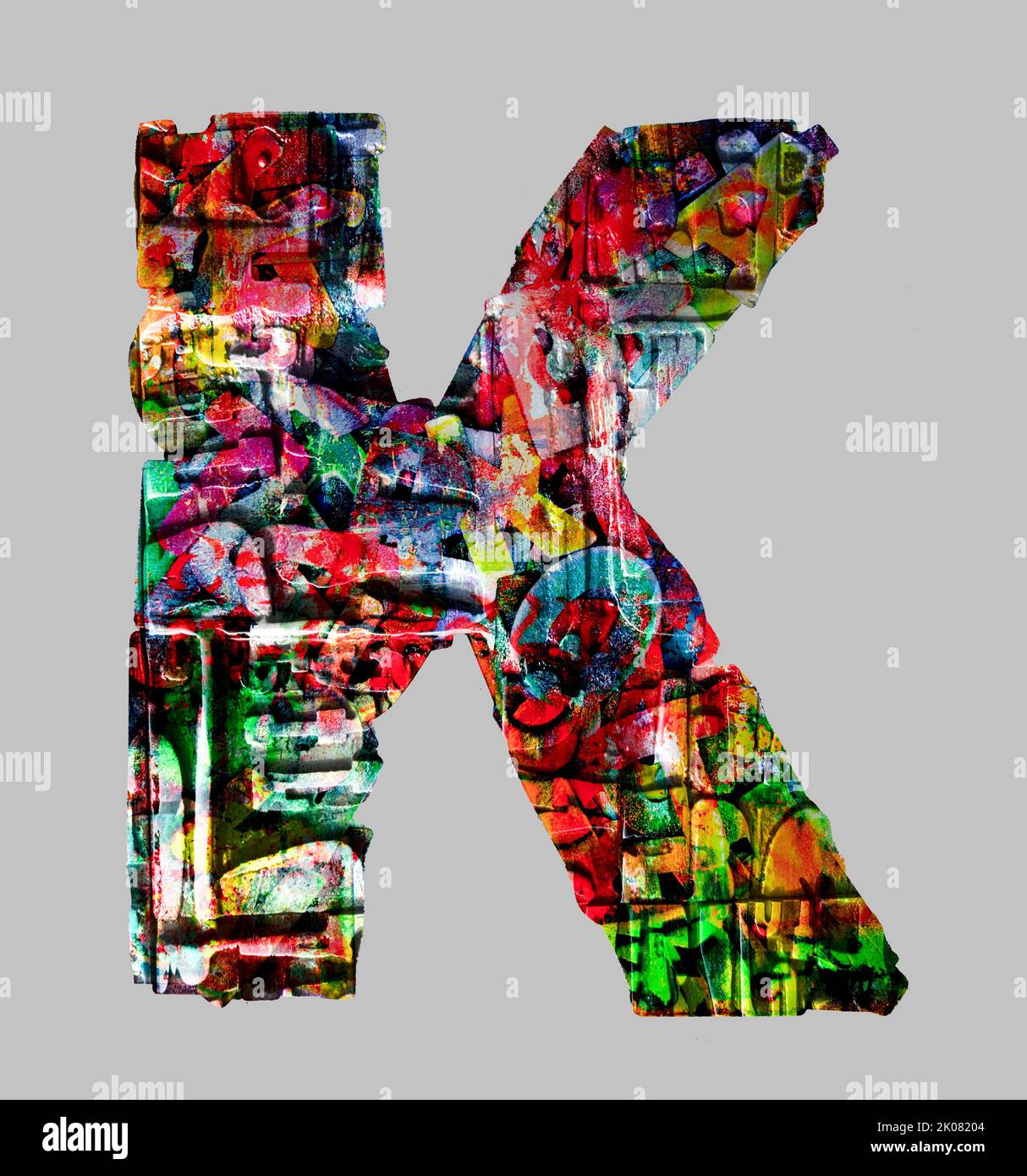 Graffiti metal painted big letter A Stock Photo - Alamy