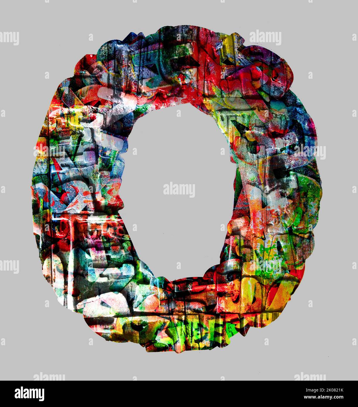 Graffiti metal painted big letter A Stock Photo - Alamy