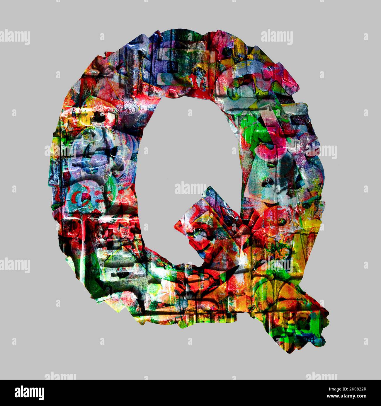 Graffiti metal painted big letter A Stock Photo - Alamy